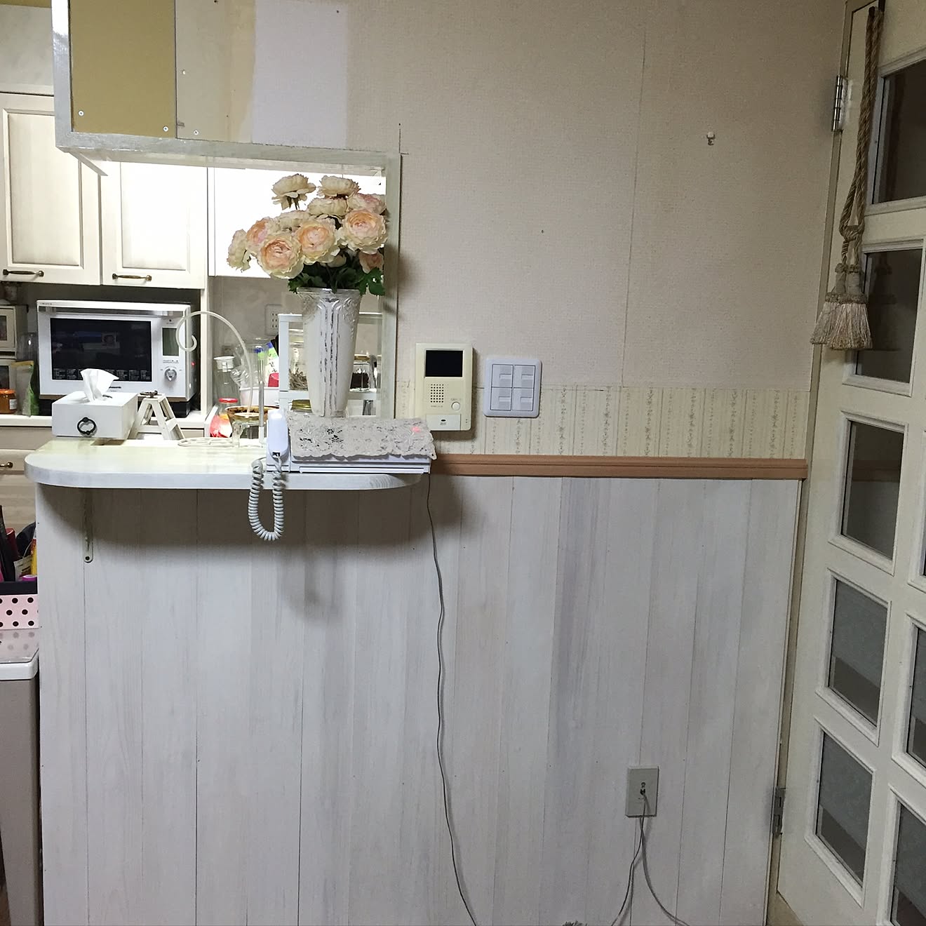 リビング/フランフランの造花/DIY/白のチカラ/アサヒペイントミルキーホワイト...などのインテリア実例 - 2016-11-02 10: ...