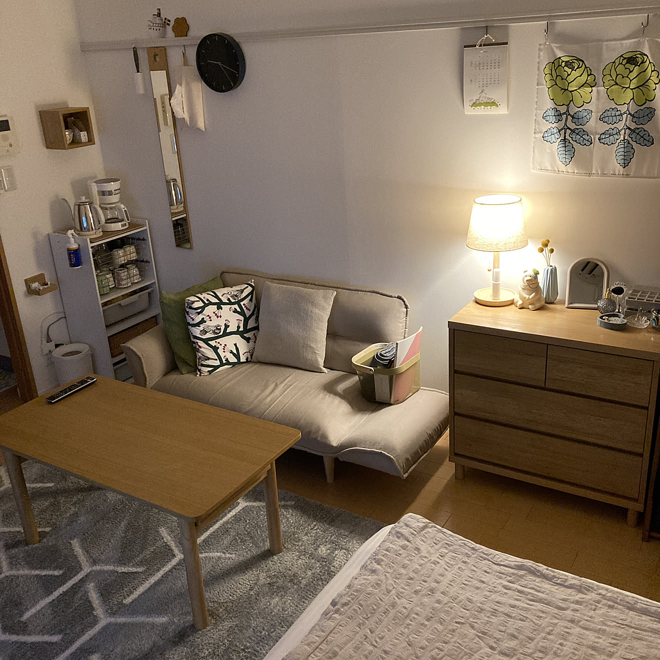 部屋全体/一人暮らし/1LDK/無印良品/ニトリ...などのインテリア実例 - 2017-04-22 11:22:54 ｜ RoomClip（ルームクリップ） | RoomClip（ルームクリップ）