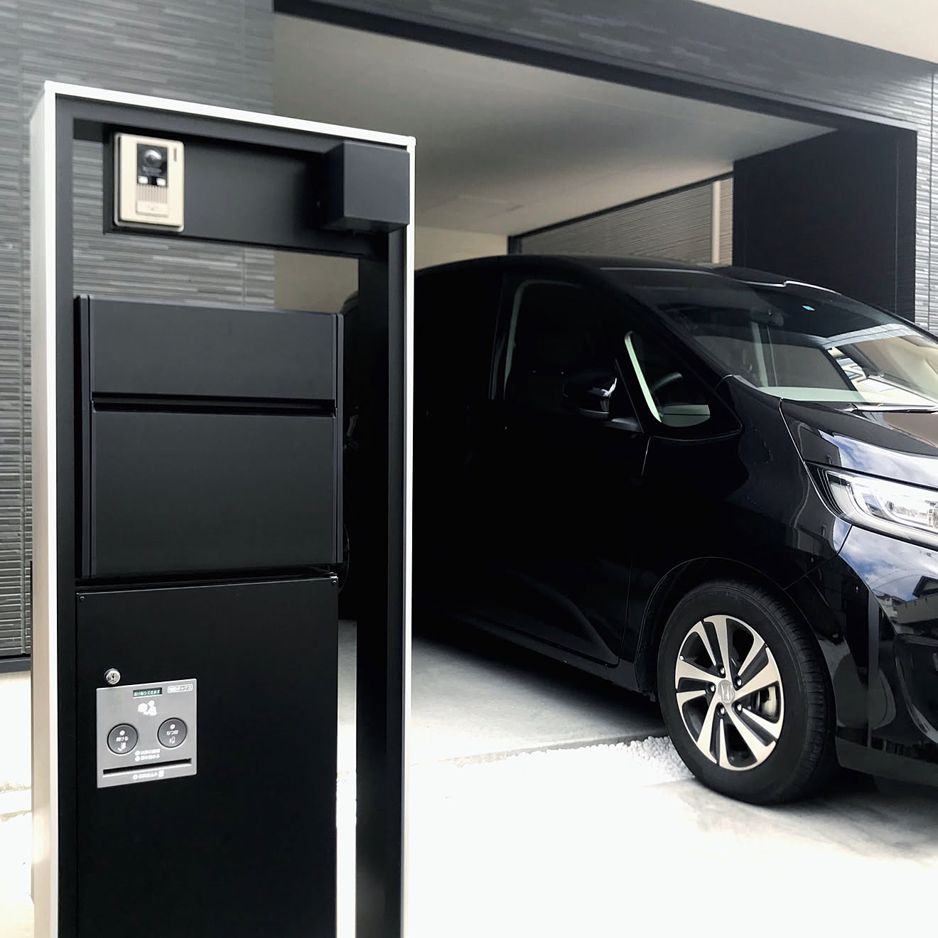玄関/入り口/車止め/門柱/玄関ドア/店舗付き住宅＊店舗部分...などのインテリア実例 - 2019-01-07 07:31:57 ...