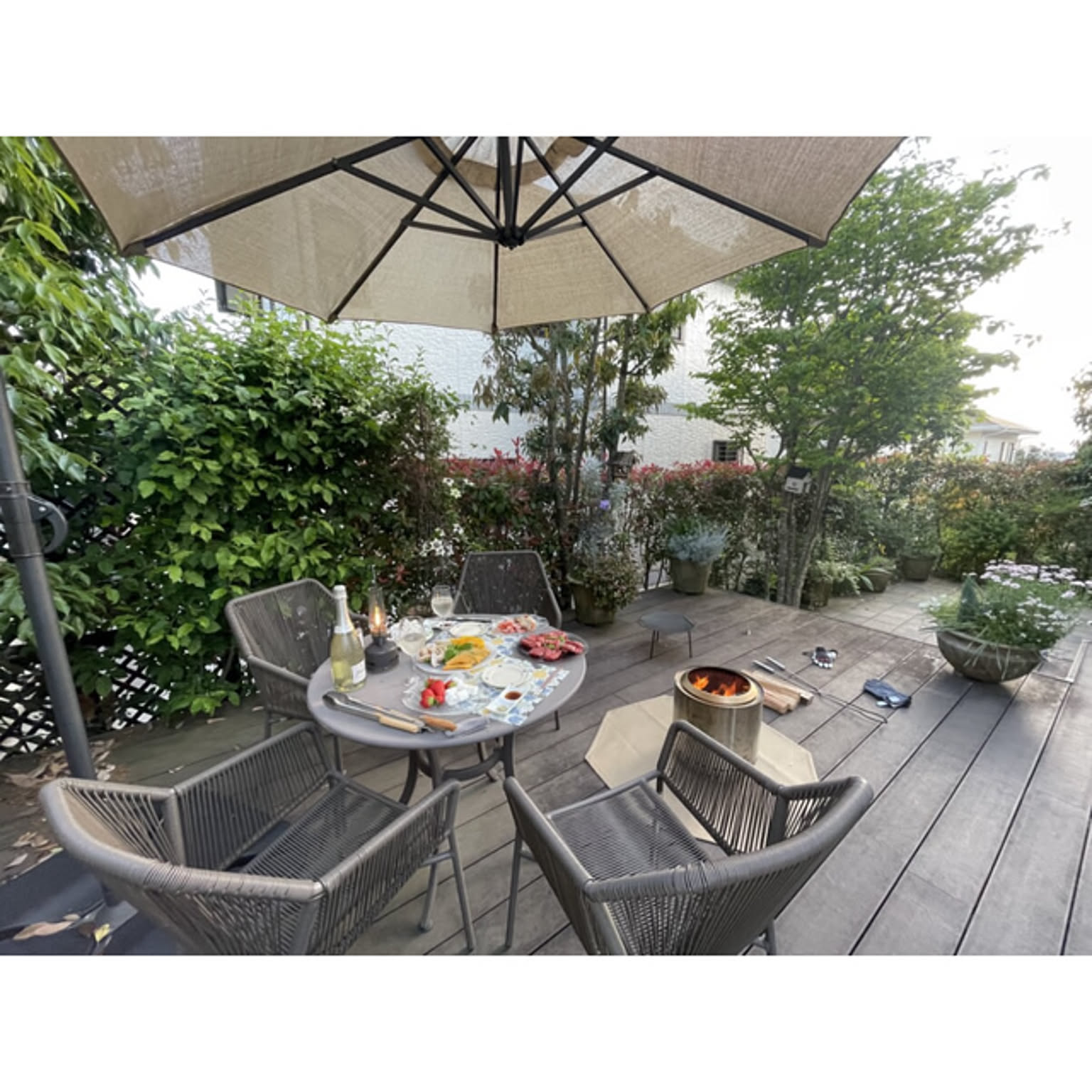 部屋全体/庭の緑/焚き火台/パラソル/ガーデンファニチャー...などのインテリア実例 - 2024-07-21 06:51:26 ...