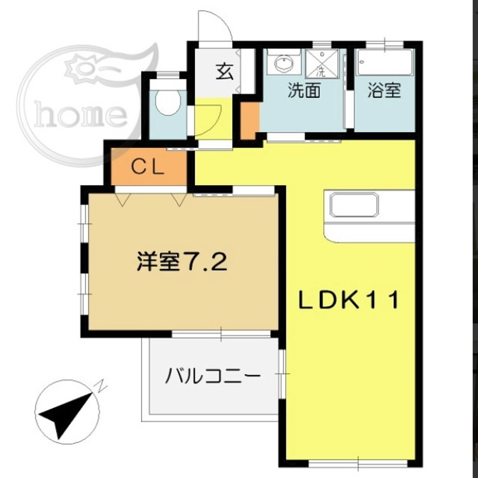 部屋全体/間取り図/大東建託/1LDKのインテリア実例 - 2019-02-03 19:19:04 ｜ RoomClip（ルームクリップ） | RoomClip（ルームクリップ）