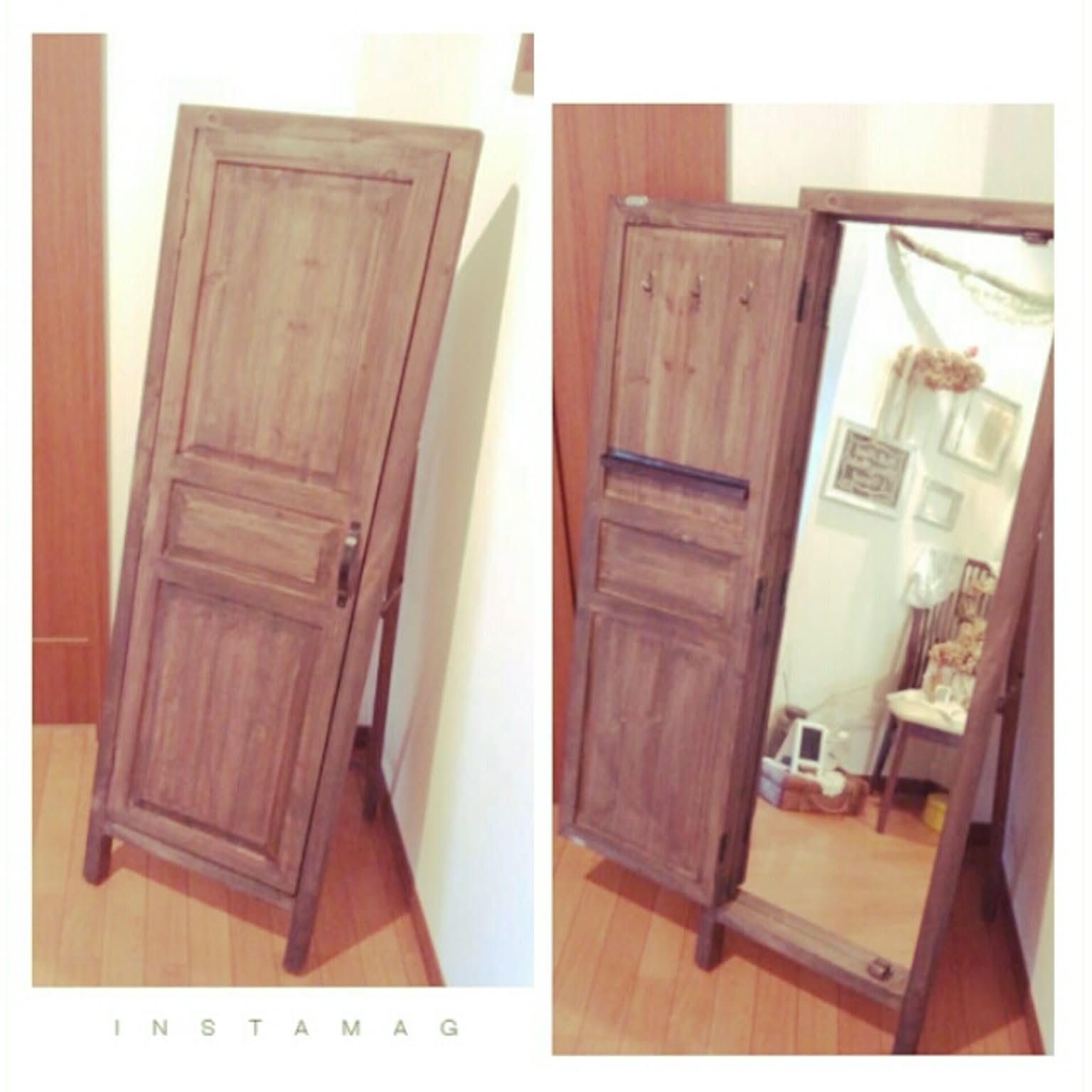 玄関/入り口/LIXIL玄関ドア/壁掛け鏡/全身鏡/姿見鏡...などのインテリア実例 - 2019-01-20 21:36:26 ...