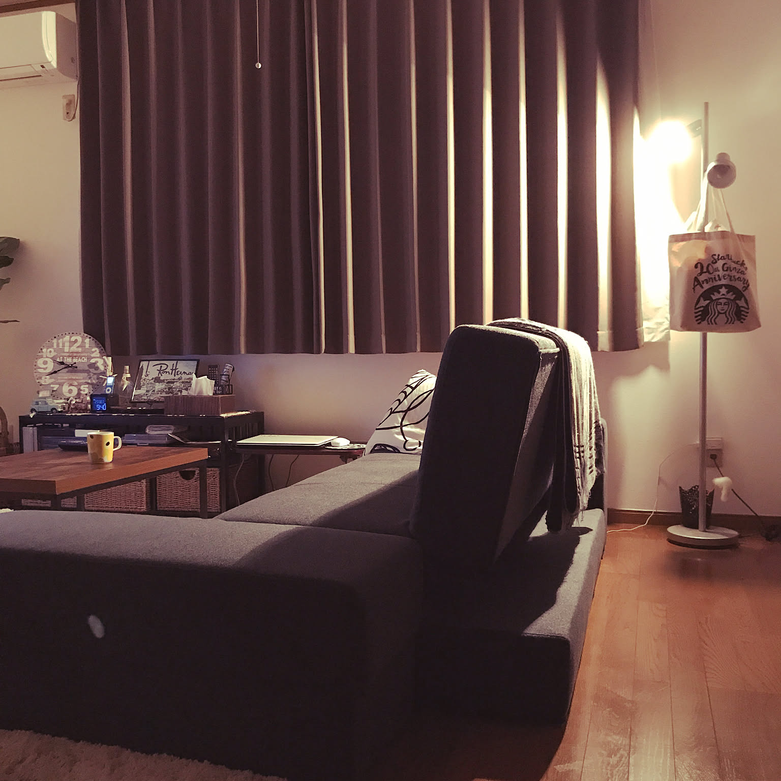 部屋全体/定点観測/二面採光/一人暮らし/1DKのインテリア実例 - 2016-10-09 12:43:42 ｜ RoomClip（ルームクリップ） | RoomClip（ルームクリップ）