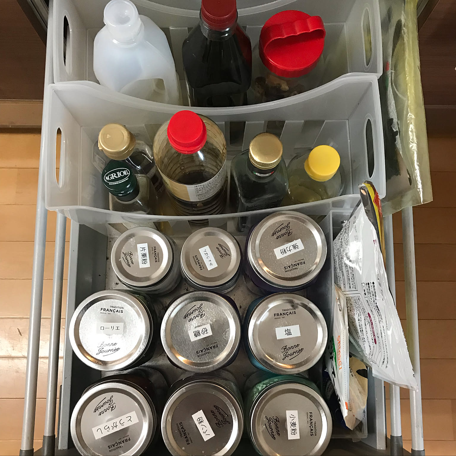 キッチン/ホワイト化計画/ホワイト化/キッチンツール収納/常温保存...などのインテリア実例 - 2018-09-14 11:31:21 ...