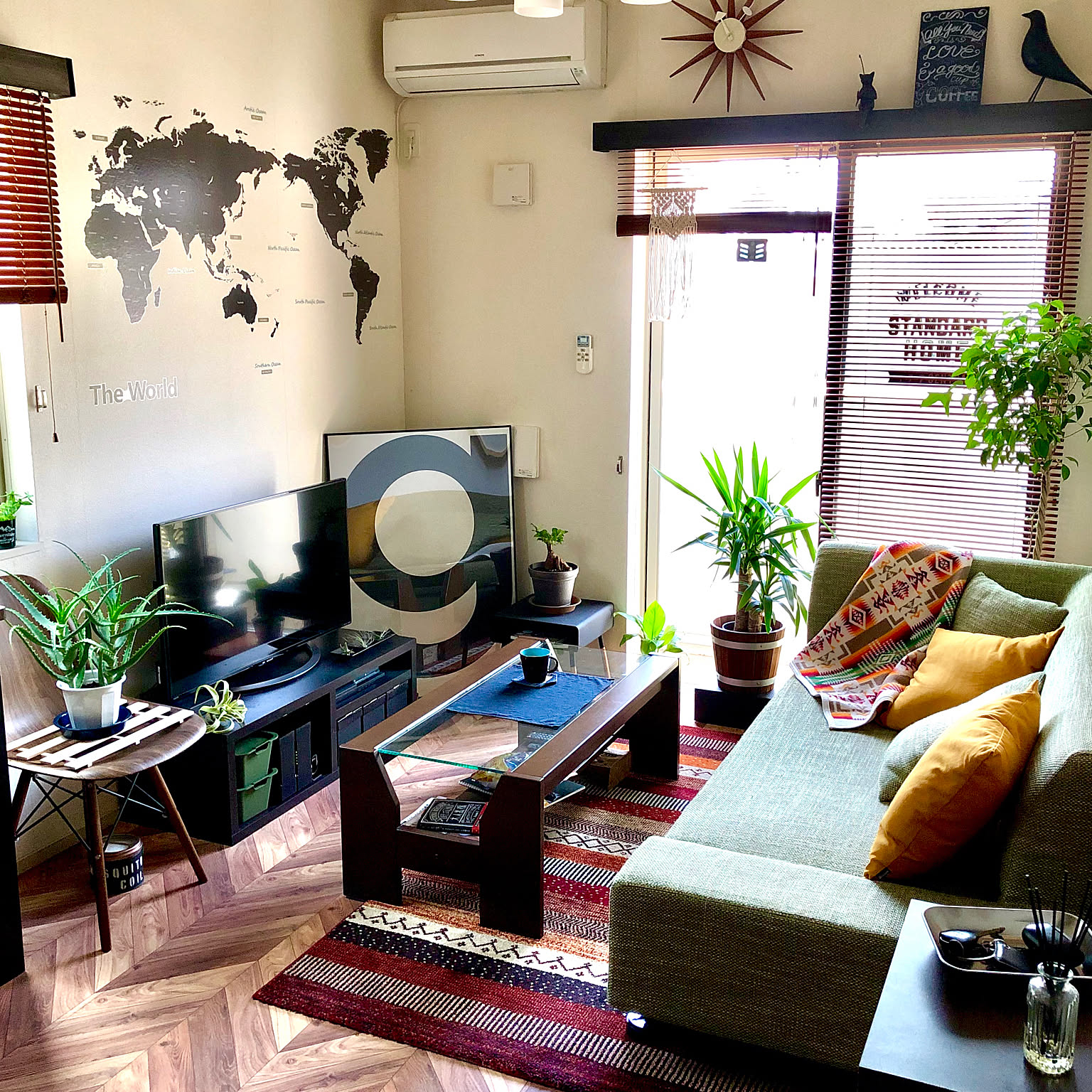 エアプランツ/ガジュマル/1LDK/ひとり暮らし/カフェ風...などのインテリア実例 - 2019-04-16 11:31:43 ｜ RoomClip（ルームクリップ）