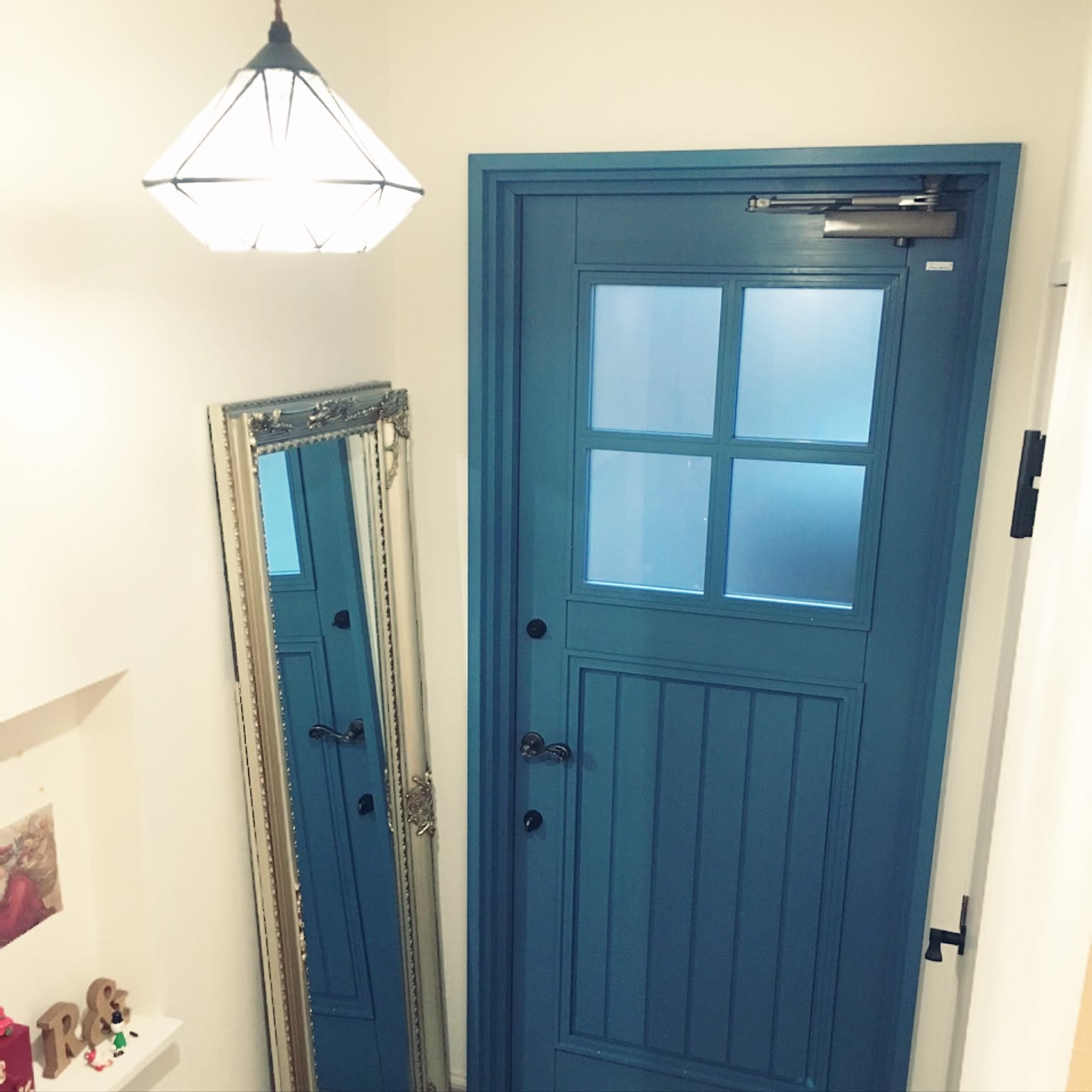 玄関/入り口/LIXIL玄関ドア/壁掛け鏡/全身鏡/姿見鏡...などのインテリア実例 - 2019-01-20 21:36:26 ...