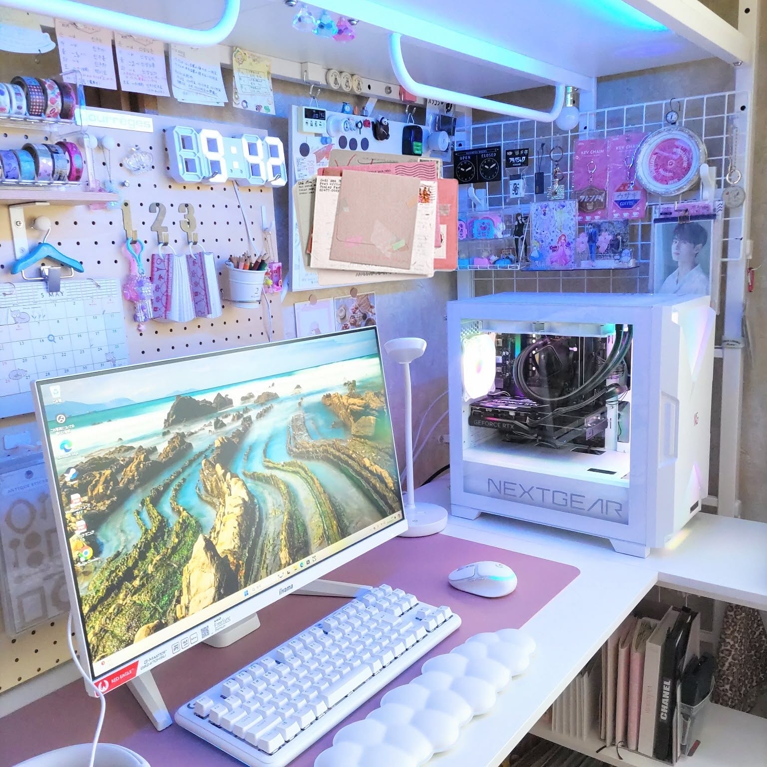 机/この春、買ってよかったもの/デスク周り/PCデスク/ニトリ...などのインテリア実例 - 2024-05-28 20:46:51 ｜ RoomClip（ルームクリップ）