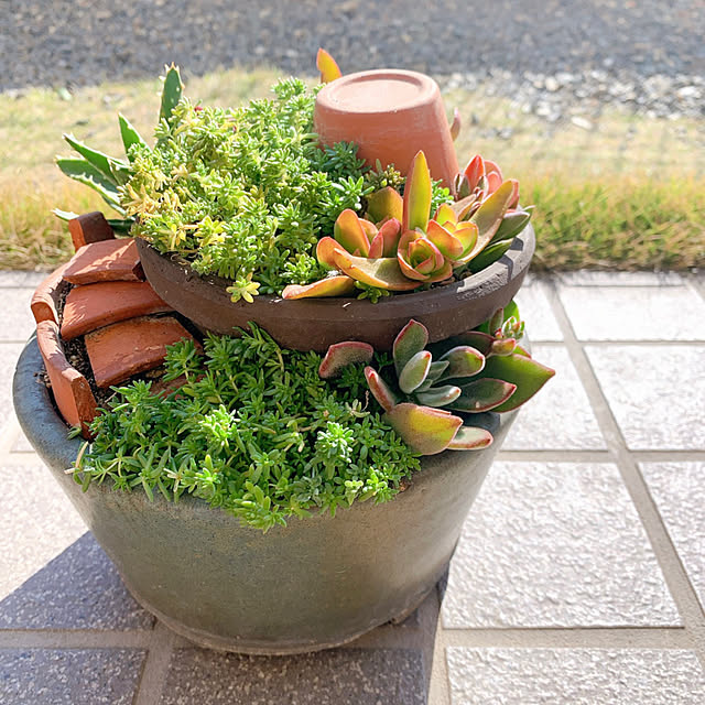 ブロークンポット素材確認用☆陶器リメイク鉢☆寄せ植え ブロークンポット素材確認用☆陶器リメイク鉢☆寄せ植え