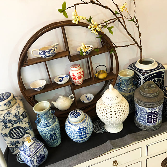 THE-SECRET-GARDEN シノワズリ クリスタル Blue & White 飾り壺 THE-SECRET-GARDEN シノワズリ クリスタル Blue & White 飾り壺