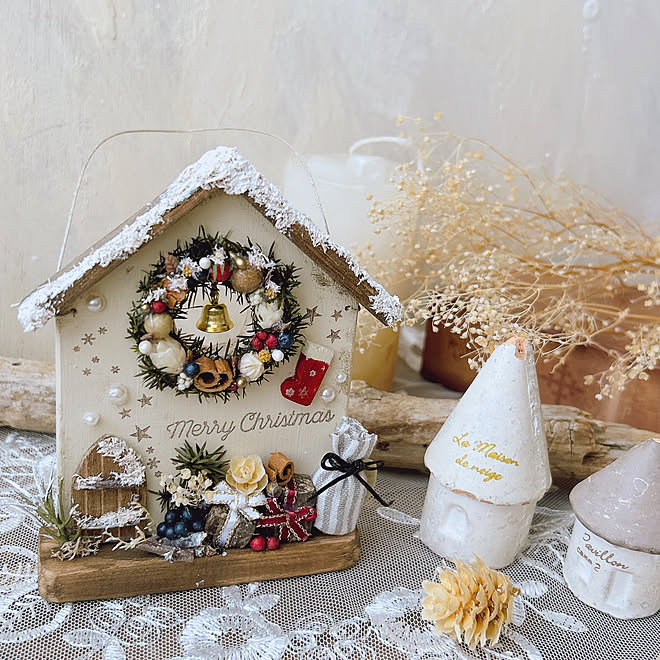 壁/天井/クリスマスリース/クリスマス雑貨/クリスマス/ナチュラル...などのインテリア実例 - 2023-10-26 14:47:24 ｜ RoomClip（ルームクリップ ...