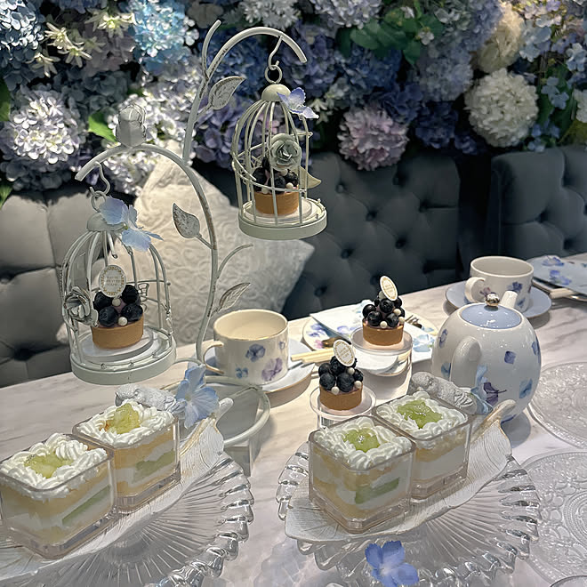 癒しの時間♬♡*ﾟ/癒し*´`*/ajisai/アジサイ/アフタヌーンティー♡...などのインテリア実例 - 2024-06-27 14:55 ...