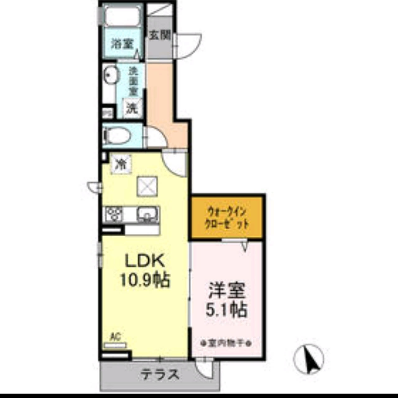 間取り図 1LDKのレイアウト・おしゃれなインテリアコーディネートの実例 ｜ RoomClip（ルームクリップ）