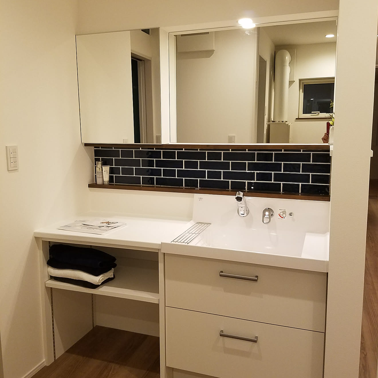 バス/トイレ/LIXILピアラw750と造作カウンター/Panasonic 耐水カウンターのインテリア実例 - 2018-04-20 10:07:24 ｜ RoomClip（ルームクリップ）