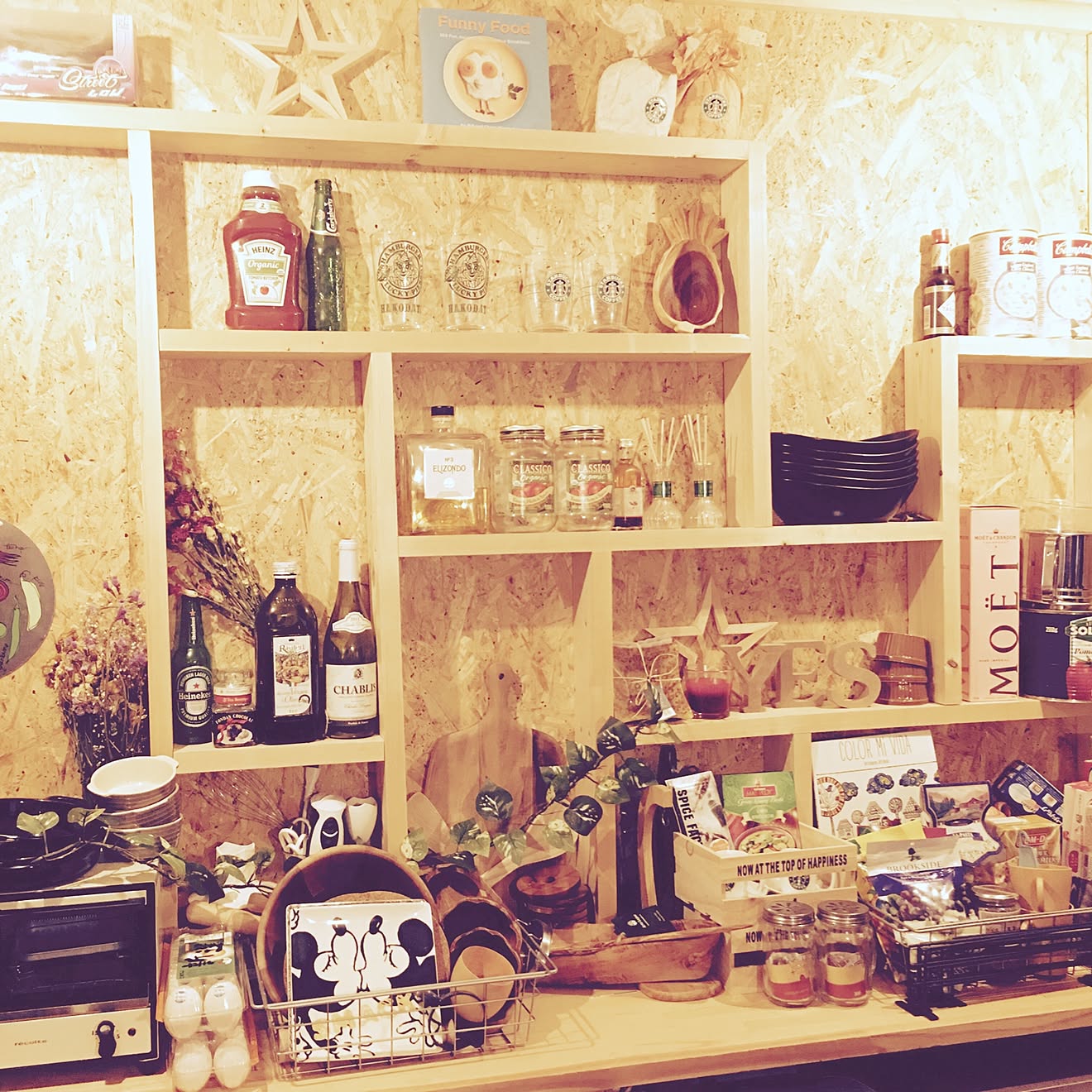 キッチン/OSB合板/キッチン棚/収納/DIY...などのインテリア実例 - 2017-06-09 21:04:04 ｜ RoomClip（ルームクリップ）