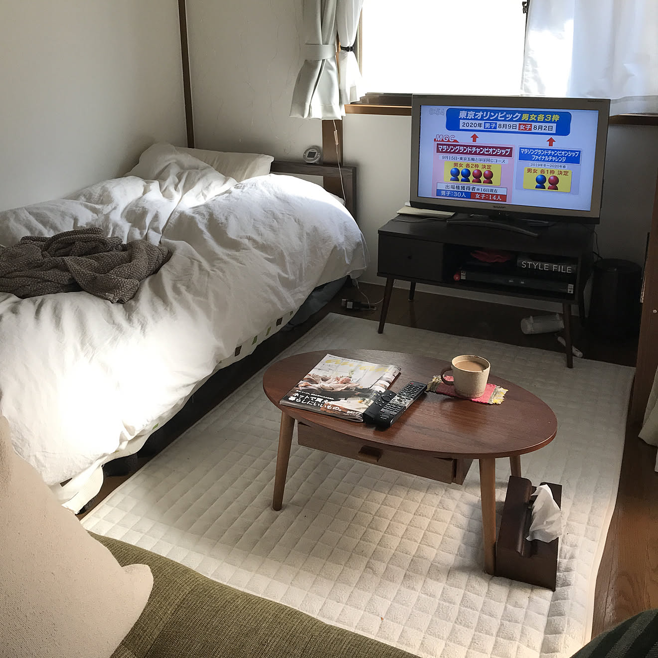 #賃貸アパート/一人暮らしインテリア/#大人のひとり暮らし/一人暮らし 1DK/リビングのインテリア実例 - 2019-03-17 08:55:54 ｜ RoomClip（ルームクリップ）