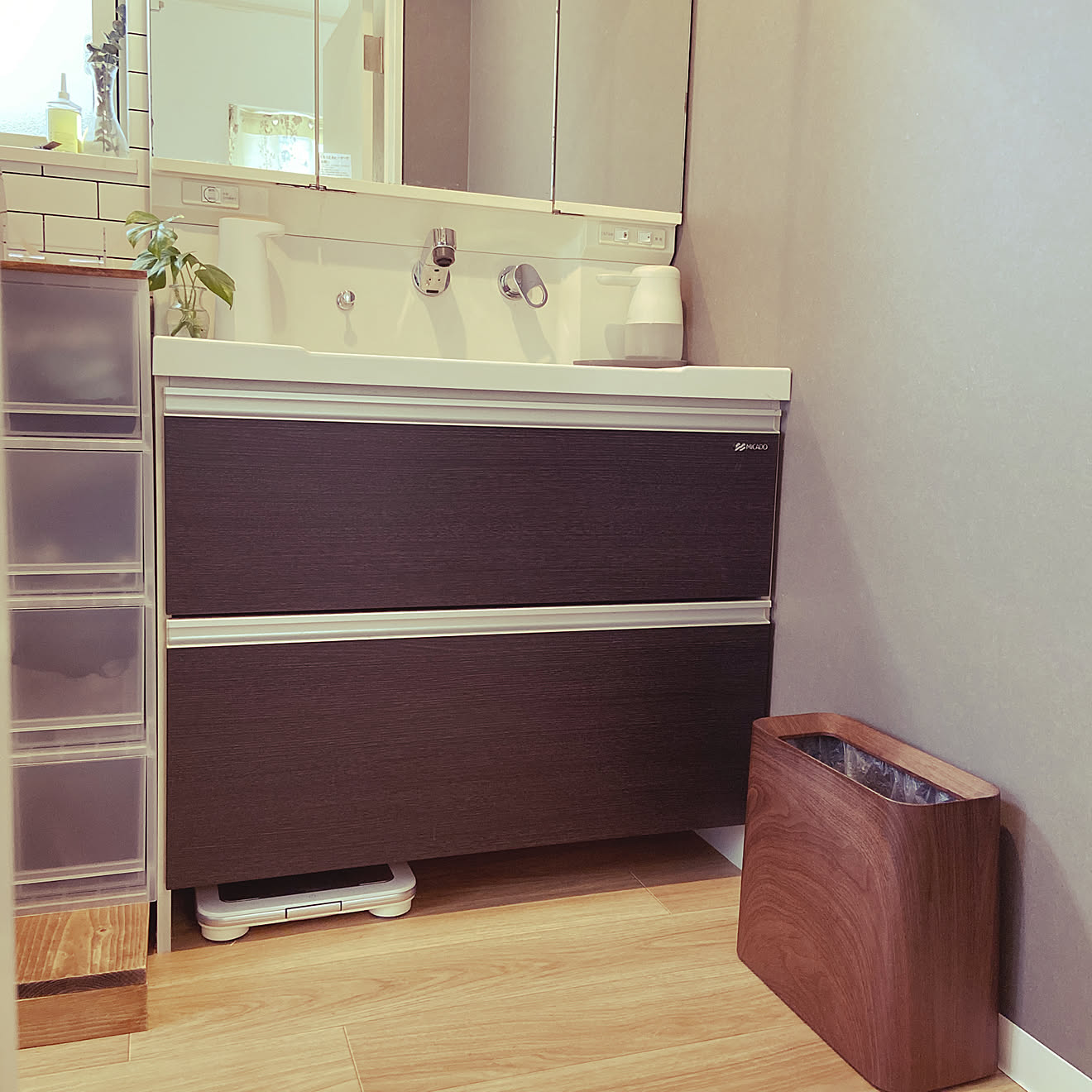 無印良品/アクセントクロス/ごみ箱/ideaco/RoomClipショッピング...などのインテリア実例 - 2022-09-17 08:58:59 ｜ RoomClip（ルームクリップ）