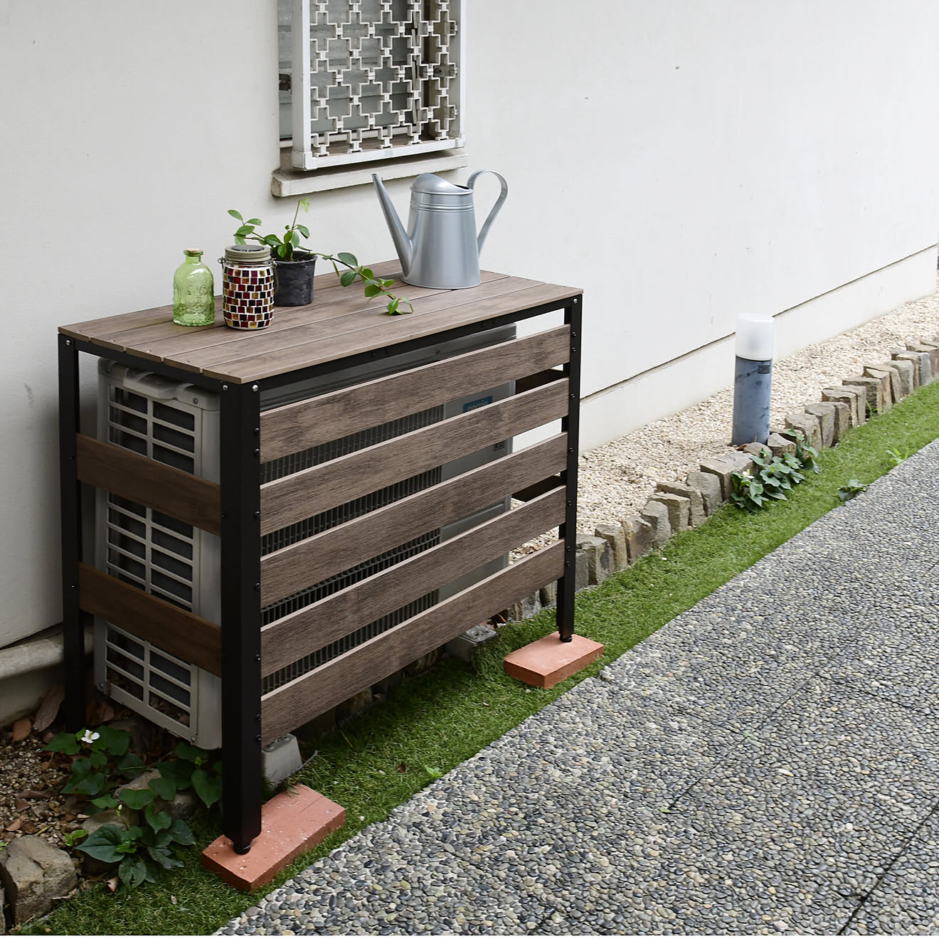 目隠しフェンス/エコキュート隠し/玄関/入り口/山善/隠すガーデン家具...などのインテリア実例 - 2018-11-11 16:12:18 ...