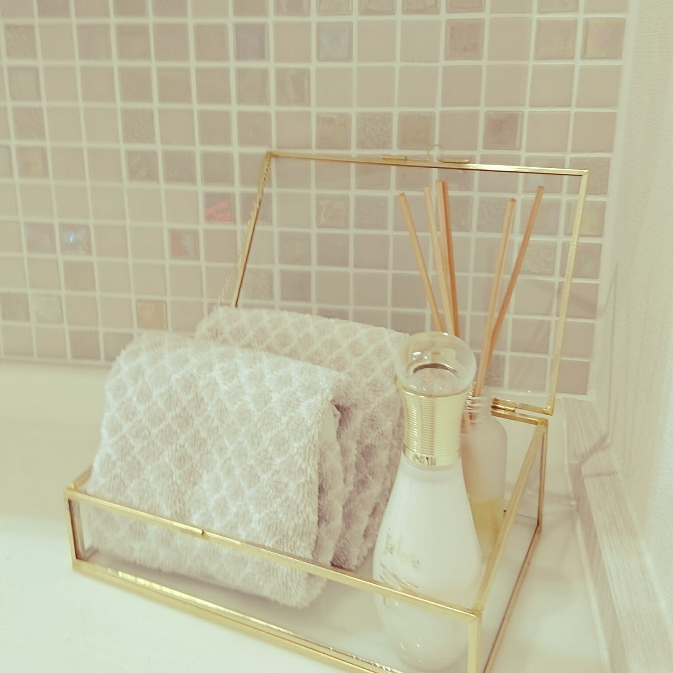 バス/トイレ/パナソニック ラシス/タイル/名古屋モザイクタイルのインテリア実例 - 2015-03-16 22:13:35 ...