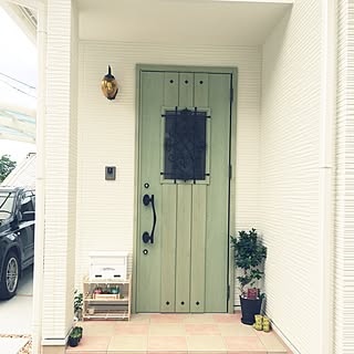 緑色のドアのインテリア実例 ｜ RoomClip（ルームクリップ）