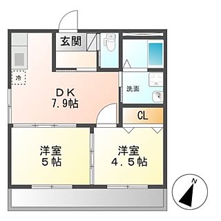 間取り図 2DKのインテリア実例 | RoomClip (ルームクリップ)