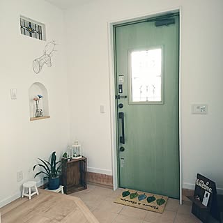 緑のドアのインテリア実例 ｜ RoomClip（ルームクリップ）