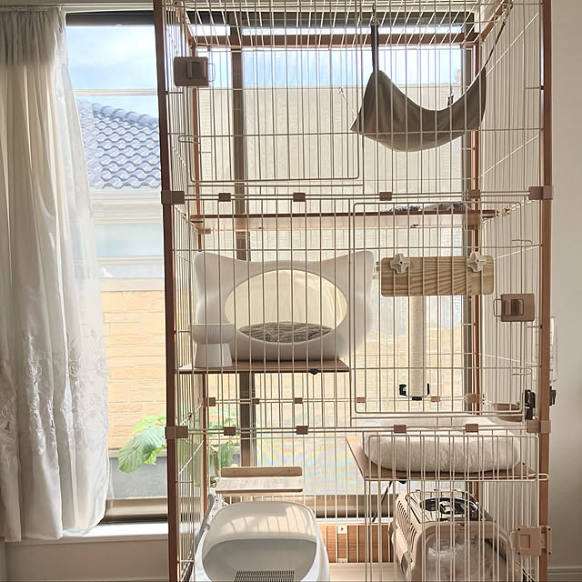 ノーブランド ieneko 猫 ケージ 3段 おしゃれ 木製 幅広96cm 大型 横スライド式ドア キャスター ハンモック 多頭飼育最適 猫砂飛び防止 - 通販 | 家具とインテリアの通販 ...