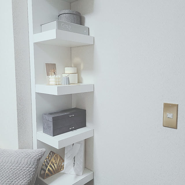 【写真付きレビュー】【★IKEA/イケア★】LACK ウォールシェルフユニット ホワイト/402.821.87の通販商品&口コミ情報 | RoomClipショッピング