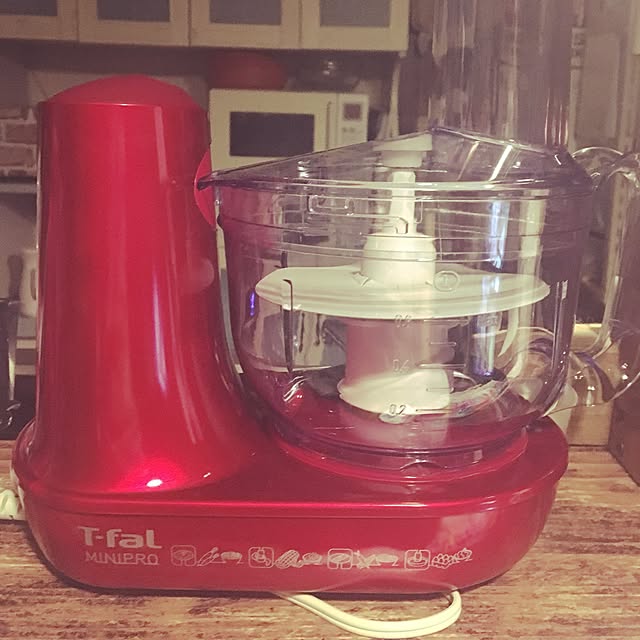 【写真付きレビュー】【T-fal/ティファール】 フードプロセッサー ミニプロ ルビーレッド プラス MB601GJPの通販商品&口コミ情報 | RoomClipショッピング