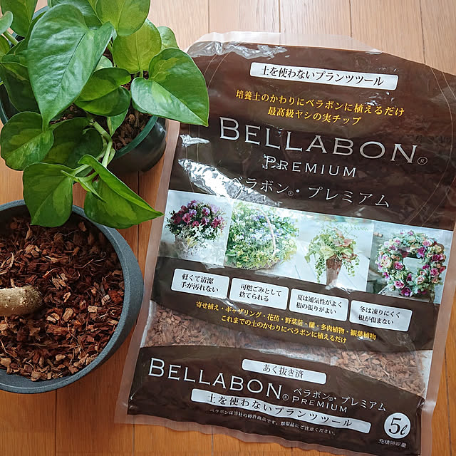 【写真付きレビュー】フジック ベラボン プレミアム 5L Bellabon Premium〜寄せ植え ギャザリング向け高級 ヤシの実チップ〜の ...