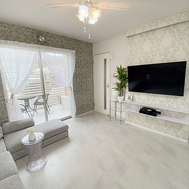 【写真付きレビュー】【平日12時までなら即日出荷可】クッションフロア グレインタイル サンゲツ HM-10087 HM-10088 10cm ...