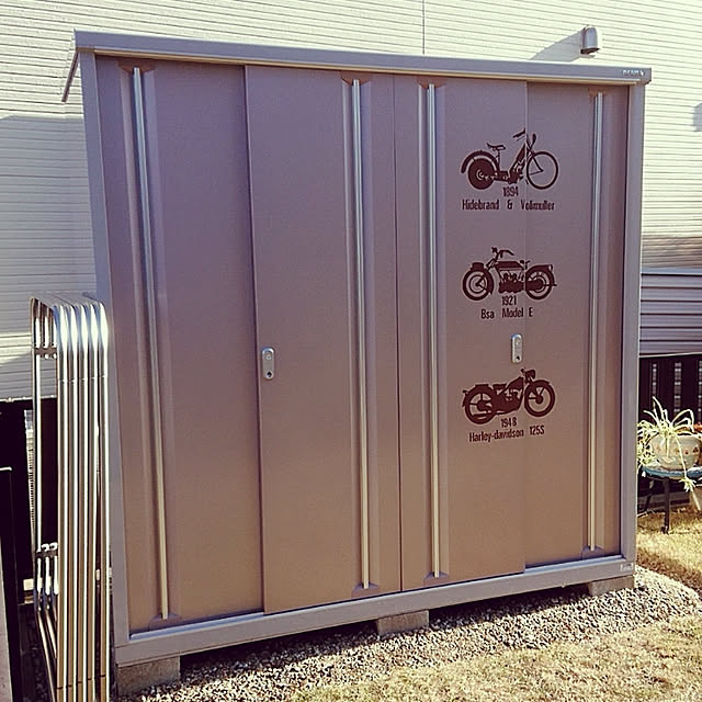 【写真付きレビュー】イナバ物置 MJX／シンプリー MJX-219D 全面棚タイプ 『屋外用収納庫 DIY向け 小型 物置』 EB(エボニーブラウン)の通販商品&口コミ情報 ...