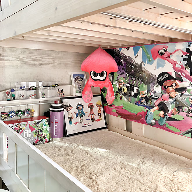 ベッド周り/2段ベッド/スプラトゥーン2/DIY/娘部屋...などのインテリア実例 - 2018-11-10 11:14:08 ...