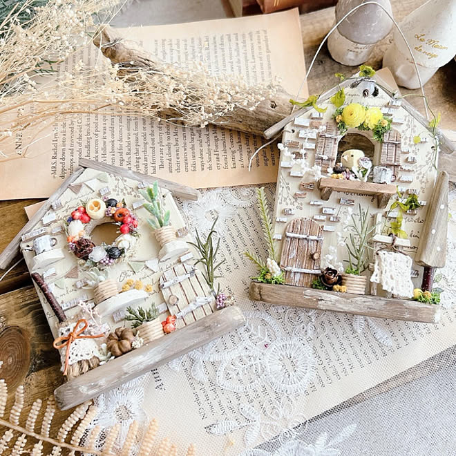 壁/天井/ナチュラル/ハンドメイド/手作り/リース...などのインテリア実例 - 2023-12-24 18:30:08 ｜ RoomClip（ルームクリップ） | RoomClip（ルームクリップ）