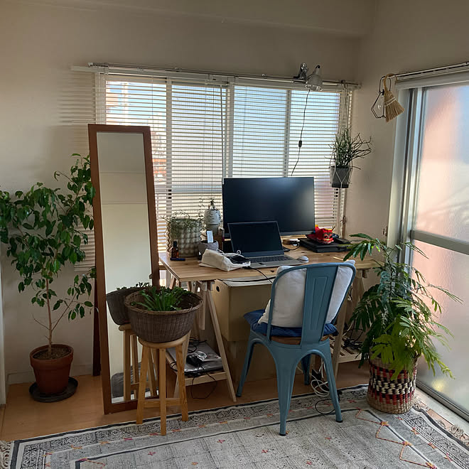 パソコンデスク/仕事部屋/ワークスペース/2LDK 二人暮らし/creema...などのインテリア実例 - 2022-10-29 14:41:54 ｜ RoomClip（ルームクリップ ...