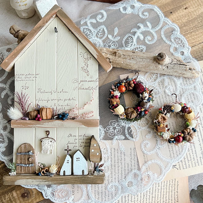 壁/天井/クリスマス/ナチュラル/ハンドメイド/ミニチュア...などのインテリア実例 - 2023-11-04 21:20:31 ｜ RoomClip（ルームクリップ） | RoomClip ...