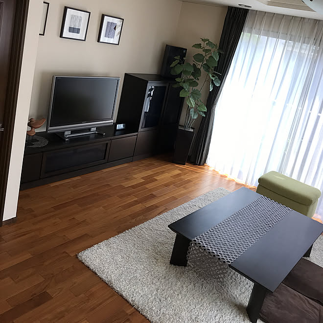 カーテン/IKEA/2人暮らし/夫婦2人暮らし/2LDK...などのインテリア実例 - 2022-10-26 08:32:58 ｜ RoomClip（ルームクリップ）