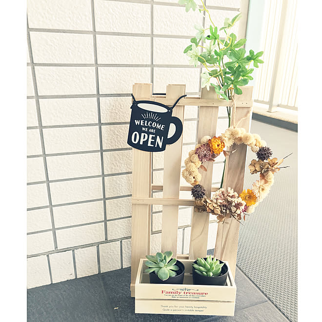 玄関/入り口/シンプル生活/スッキリ生活/カフェ風/多肉ちゃん...などのインテリア実例 - 2017-08-27 17:19:13 ｜ RoomClip（ルームクリップ）