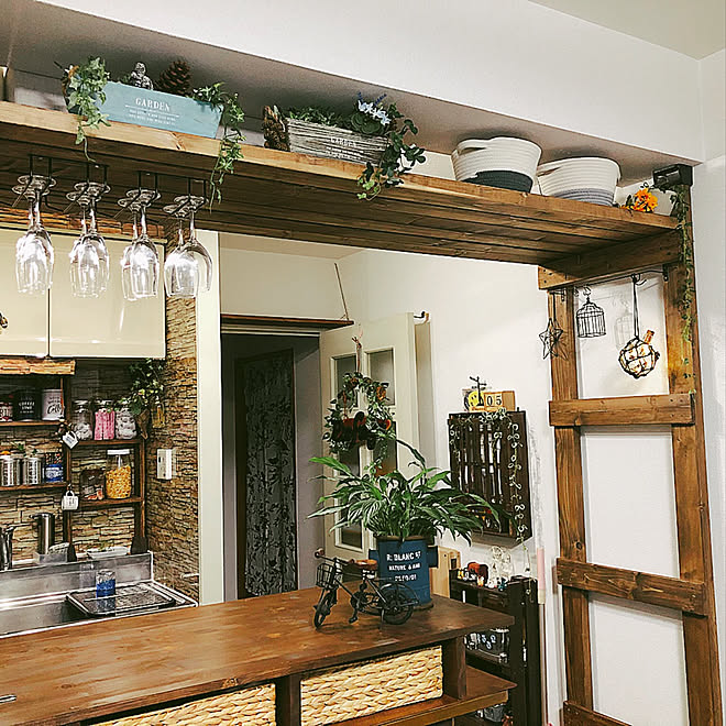 DIY/わんこと暮らす家/2×4 ディアウォール/大東建託 賃貸 2LDK/カウンターキッチン...などのインテリア実例 - 2019-04-01 20:50:34 ｜ RoomClip ...