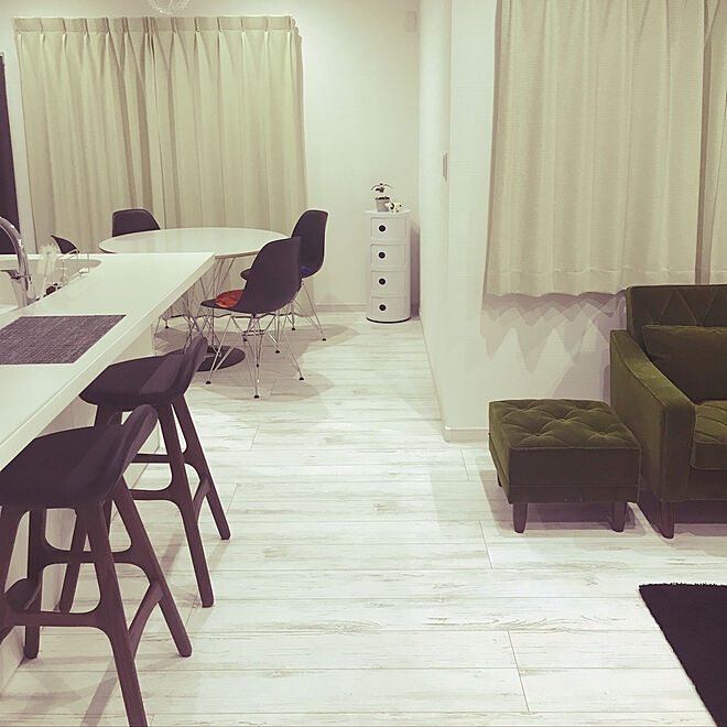 部屋全体/キッチンカウンター/いつもいいねやコメありがとうございます♡/大物観葉植物/シーグレープ...などのインテリア実例 - 2016 ...