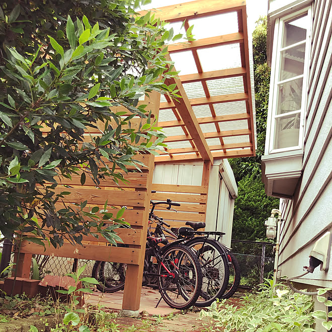 ローリエ/サイクルポートDIY/サイクルポート/木製/植物...などのインテリア実例 - 2022-06-15 17:21:29 ...