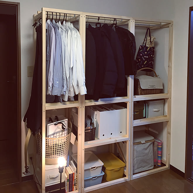棚/無印良品/洋服棚DIY/2LDK/2LDK賃貸マンション...などのインテリア実例 - 2018-12-09 17:15:08 ｜ RoomClip（ルームクリップ）