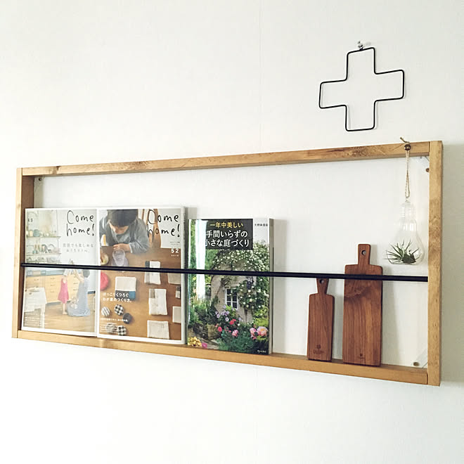 壁/天井/ダイソー雑貨/sunnyさんの真似っこ♪/ブックシェルフDIY/ブックシェルフのインテリア実例 - 2018-08-16 13:46:01 ｜ RoomClip（ルームクリップ）