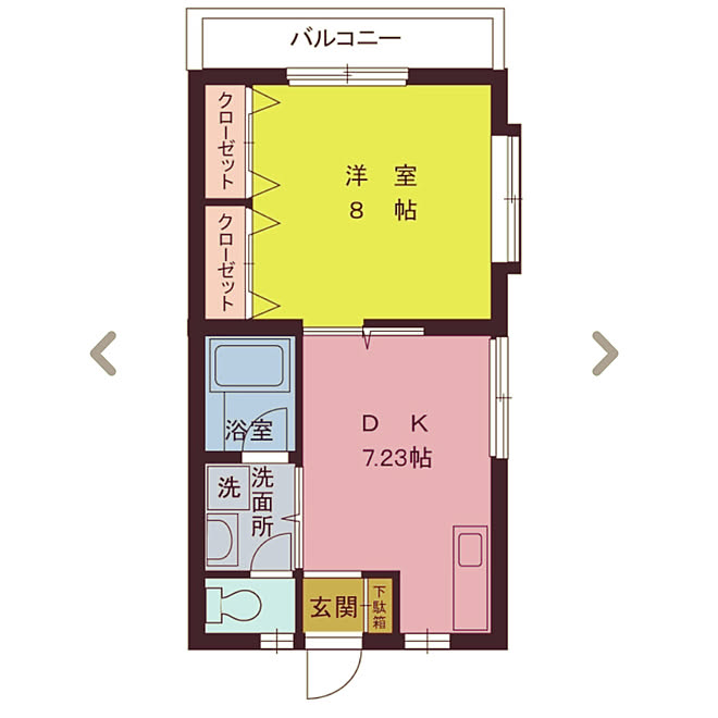 部屋全体/1DK 賃貸/間取りのインテリア実例 - 2018-08-09 23:58:15 ｜ RoomClip（ルームクリップ）