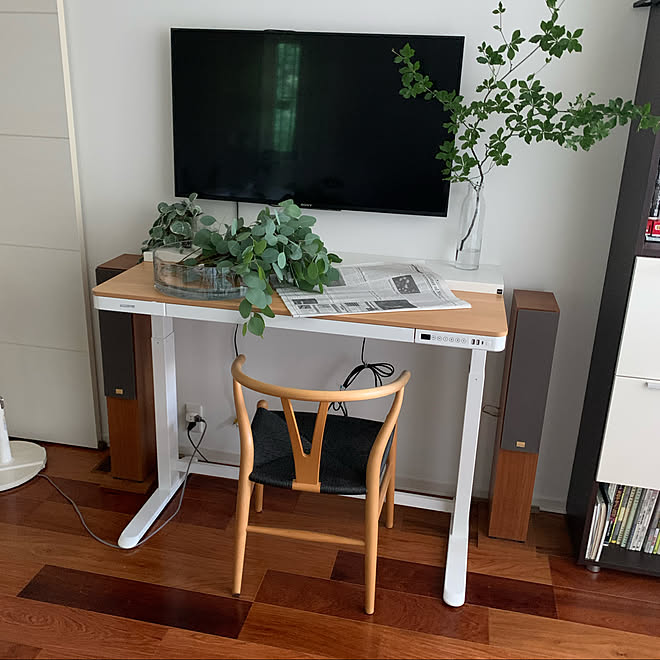 楽歌株式会社の「FlexiSpot 電動式昇降デスク」モニター ｜ RoomClip（ルームクリップ）