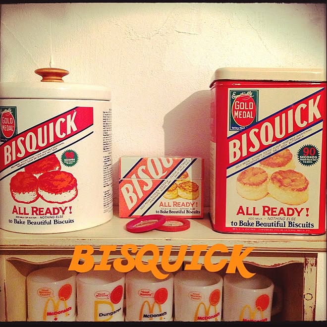 キッチン/ヴィンテージ/アンティーク/BISQUICK/ホーローキャニスター...などのインテリア実例 - 2014-11-17 13:52: ...