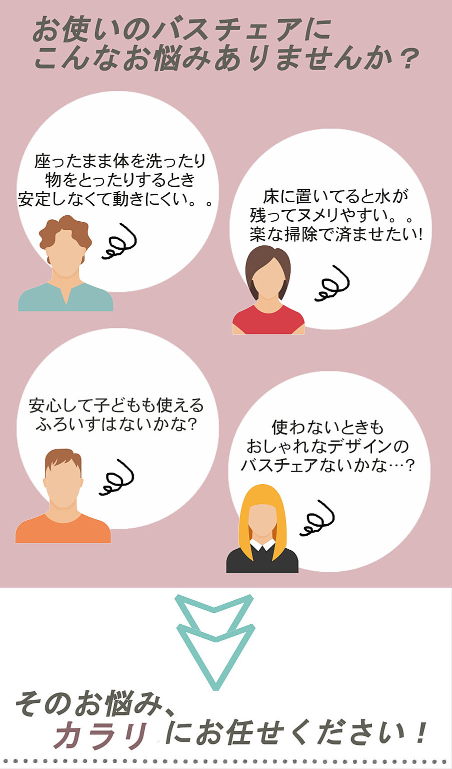 リッチェル バスチェア セット ミルキーピンク 30H - 通販 | 家具とインテリアの通販【RoomClipショッピング】