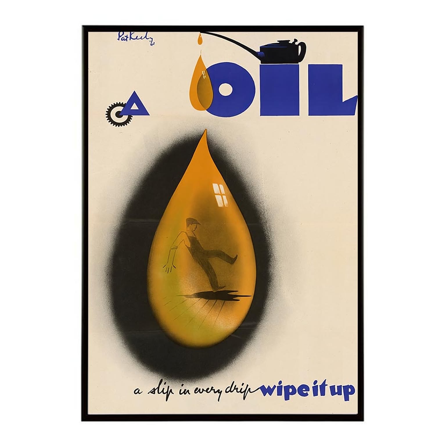 EFPI Oil ? A Slip in Every Drip ? Wipe it Up 超レトロ 【bn-poster-2013】 - 通販 ...