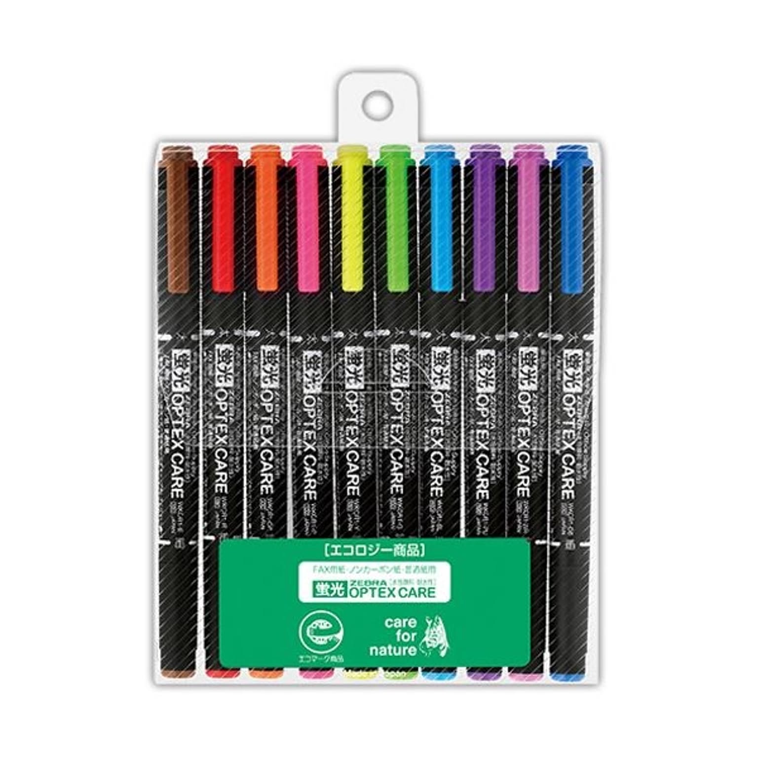 （まとめ） ゼブラ 蛍光オプテックスケア10色（各色1本） WKCR1-10C 1パック ×5セット - 通販 | 家具とインテリアの通販【RoomClipショッピング】