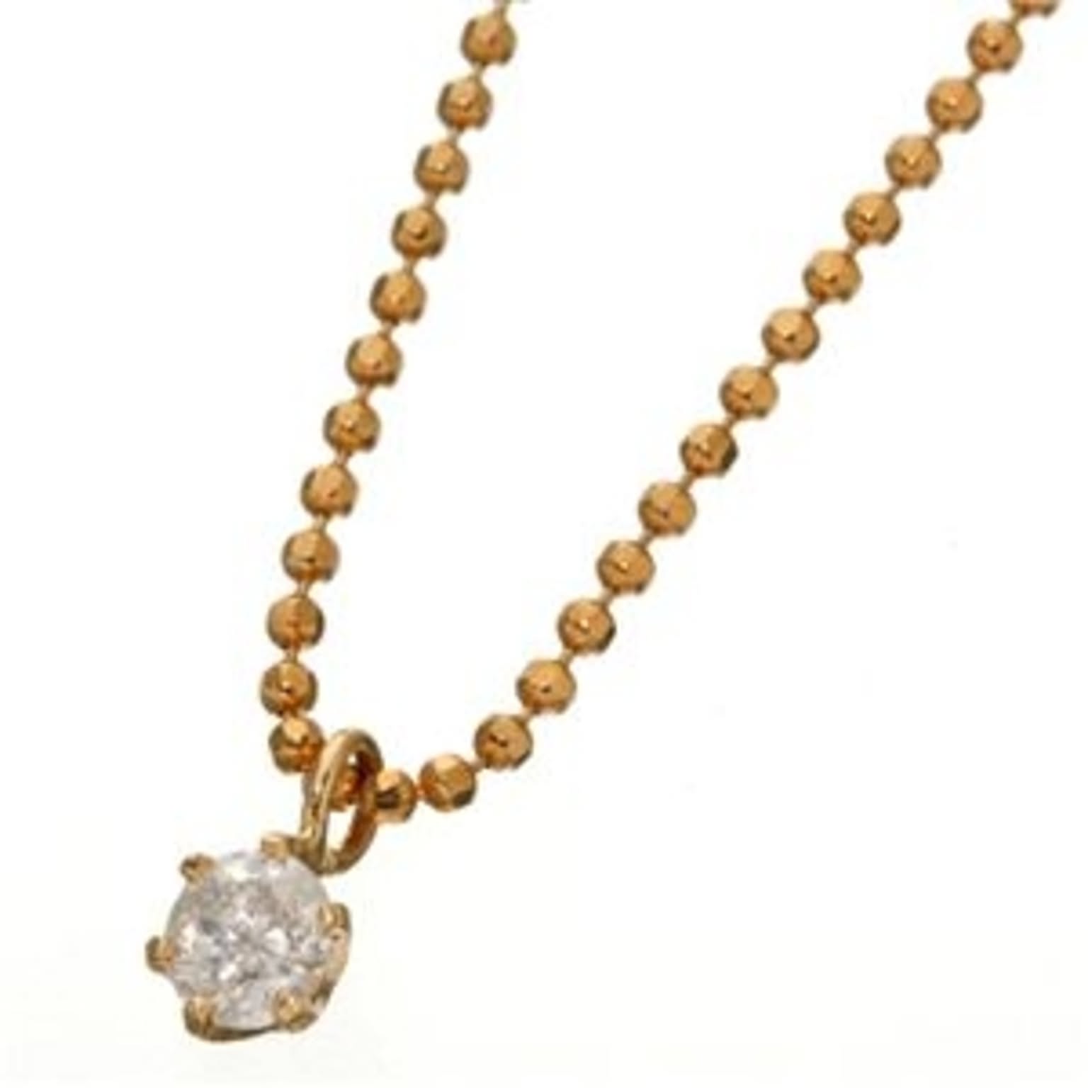 K18/PG 0.1CT1粒ダイヤモンドネックレス - 通販 | 家具とインテリアの通販【RoomClipショッピング】