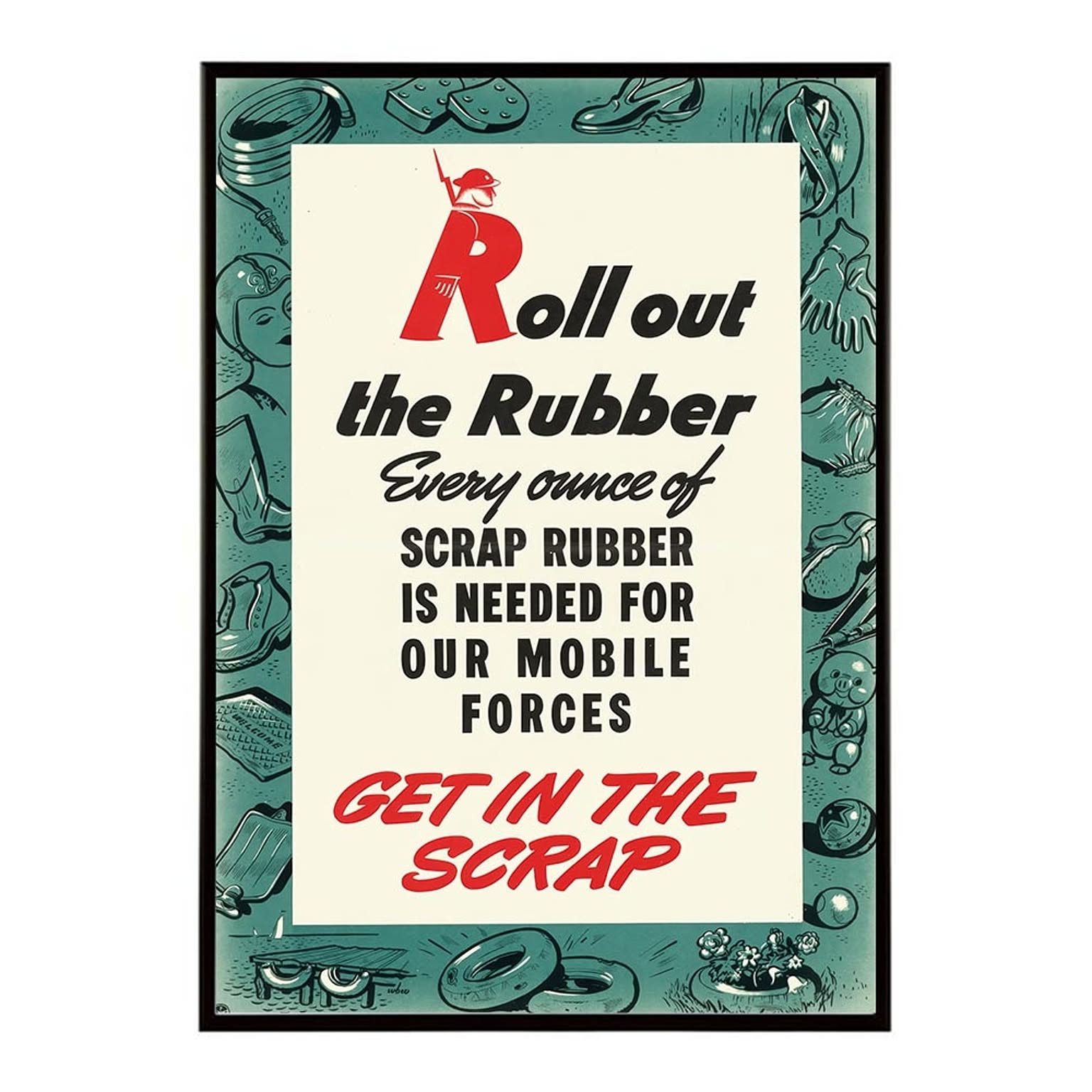 EFPI Roll_Out_The_Rubber 超レトロ 古い 世界 ポスター インテリア クラシ【bn-poster-2109】 - 通販 | 家具とインテリアの通販【RoomClip ...